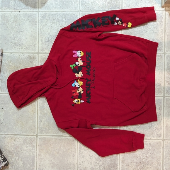 Disney | Shirts & Tops | Disney Mickey Mouse Friends Red Hooded Swear ...